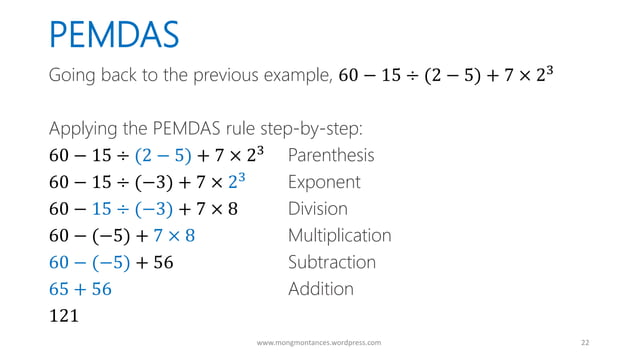 PEMDAS - The Proper Order of Mathematical Operations