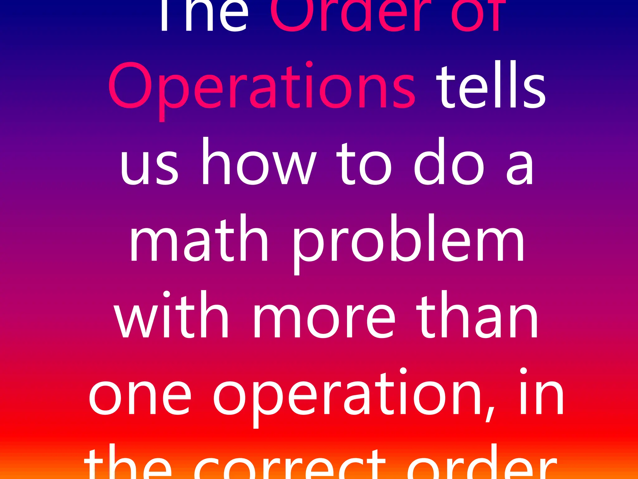 Operations Addition Subtraction Multiplication And Division Ppt
