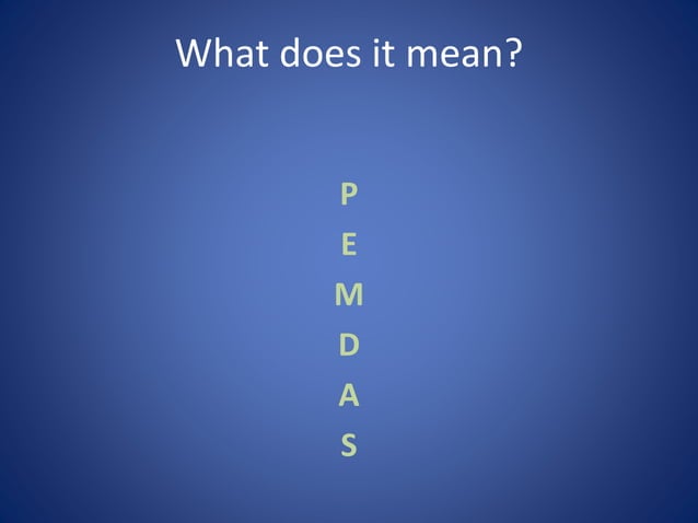 Pemdas powerpoint | PPTX