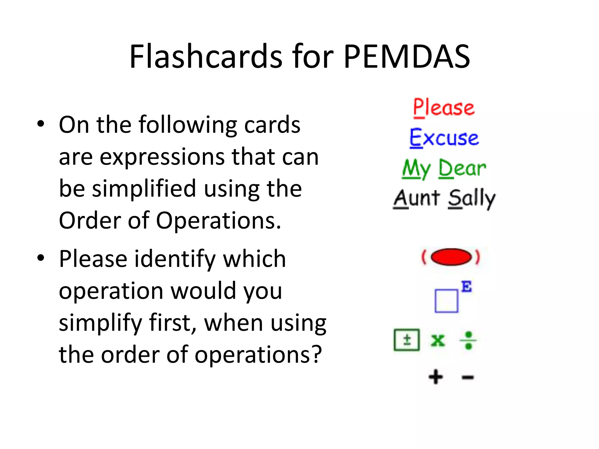 Pemdas: What Goes First? | PPTX