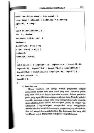 PENGGUNAAN ARRAY DAN FUNGSI PADA KODE PEMROGRAMAN | PDF