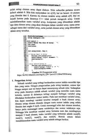 PENGGUNAAN ARRAY DAN FUNGSI PADA KODE PEMROGRAMAN | PDF