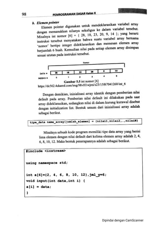 PENGGUNAAN ARRAY DAN FUNGSI PADA KODE PEMROGRAMAN | PDF