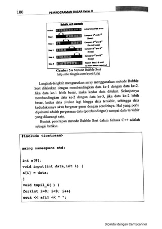 PENGGUNAAN ARRAY DAN FUNGSI PADA KODE PEMROGRAMAN | PDF