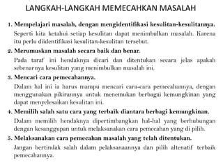 Pemecahan masalah | PPTX