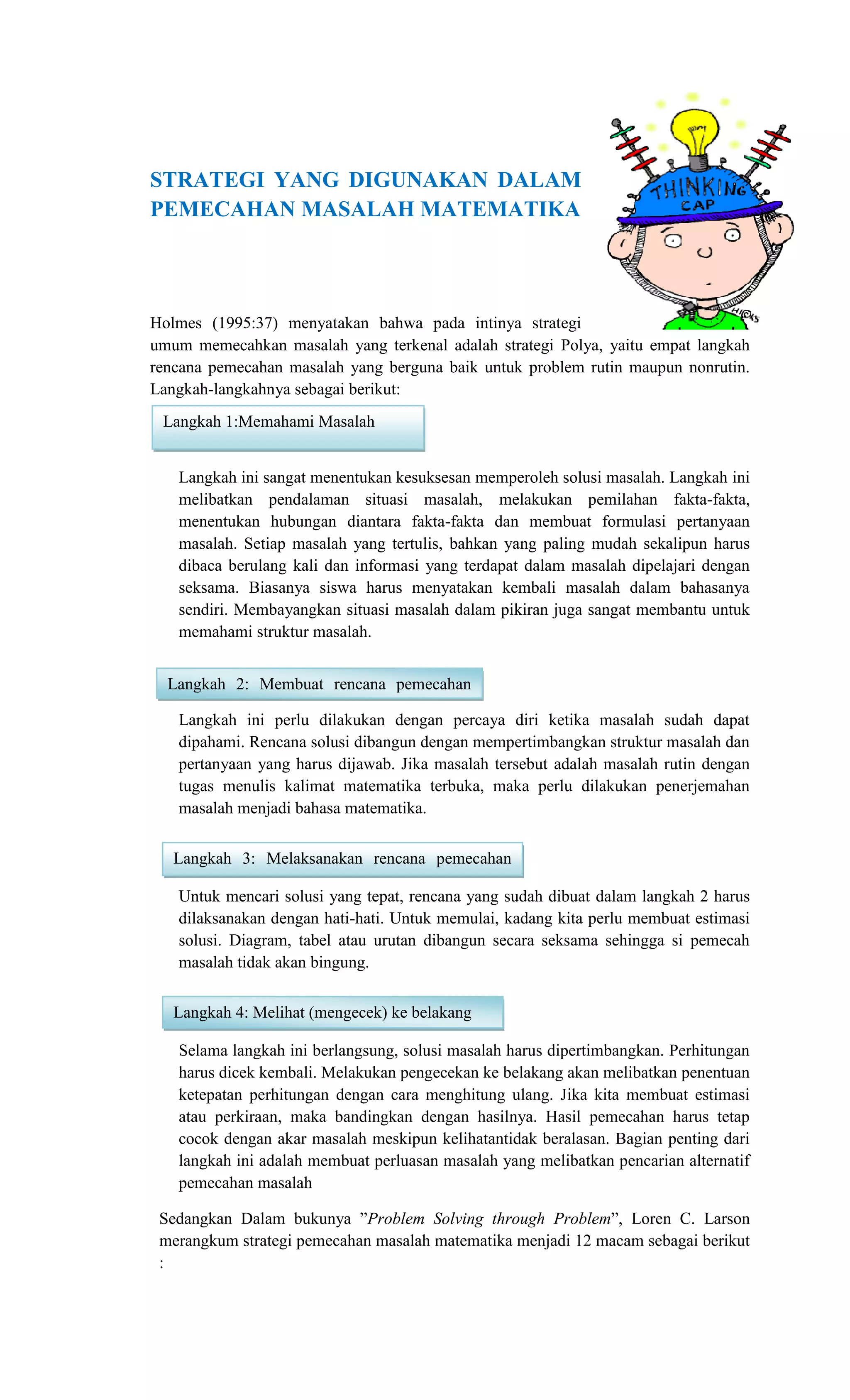 Pemecahan masalah matematika | DOCX