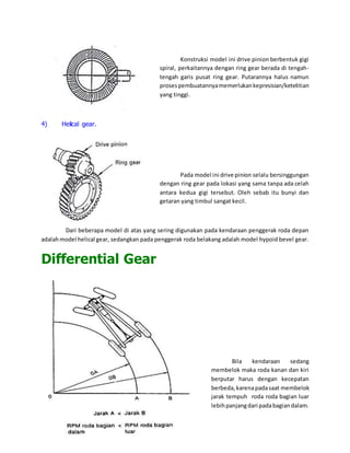 Pemeliharaan dan pebaikan diferential (gardan) pak i gusti made am(1) | DOCX
