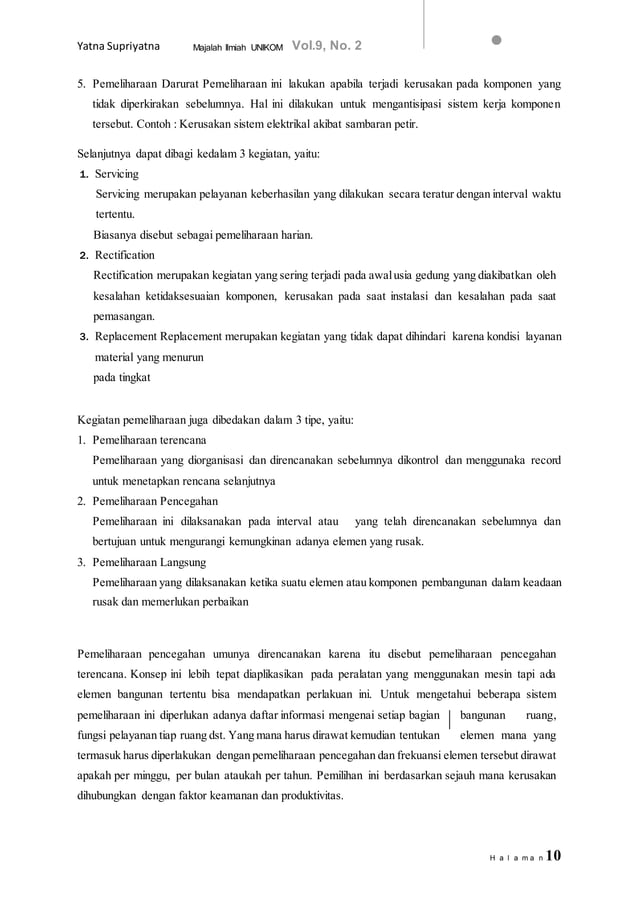 Pemeliharaan dan perawatan gedung (ppg) | DOCX