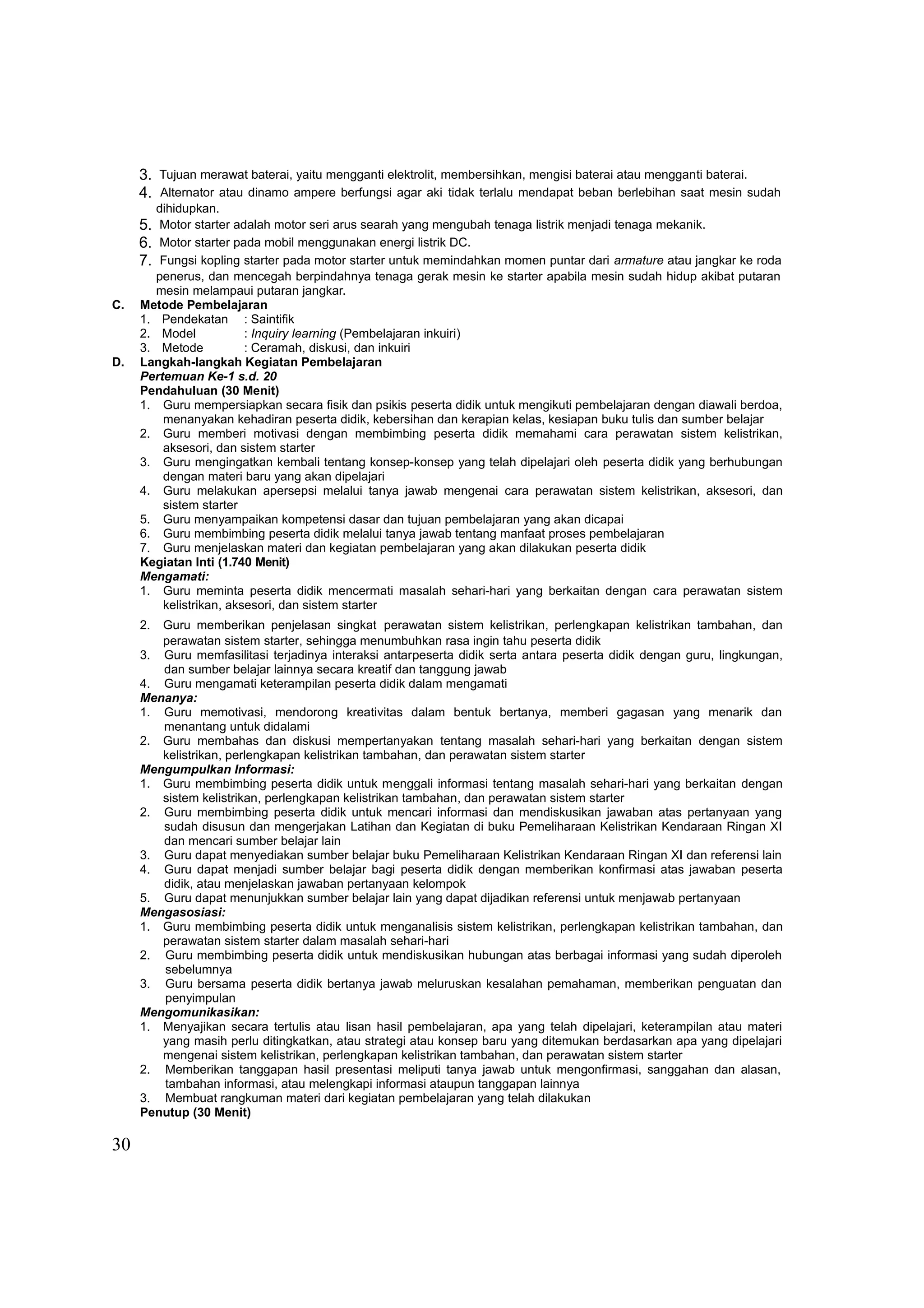 Pemeliharaan kelistrikan ringan klas xi | DOC