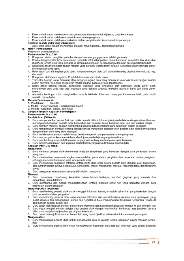 Pemeliharaan kelistrikan ringan klas xi | DOC