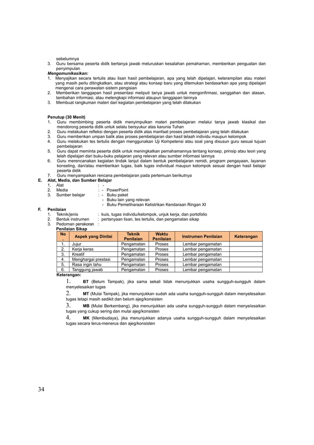 Pemeliharaan kelistrikan ringan klas xi | DOC