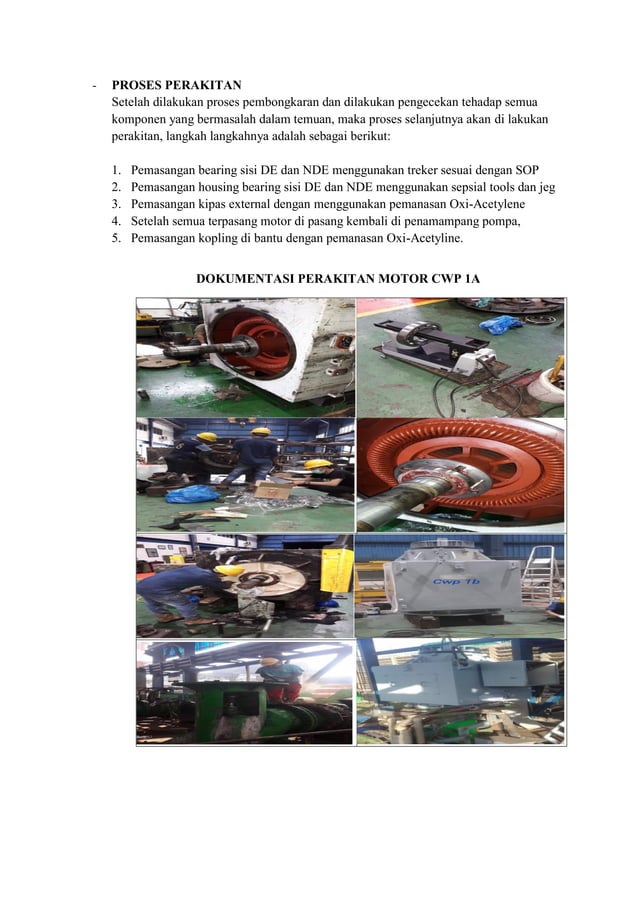 Pemeliharaan motor listrik 6kv trans | PDF