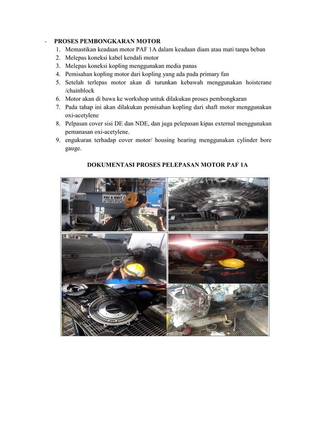 Pemeliharaan motor listrik 6kv trans | PDF