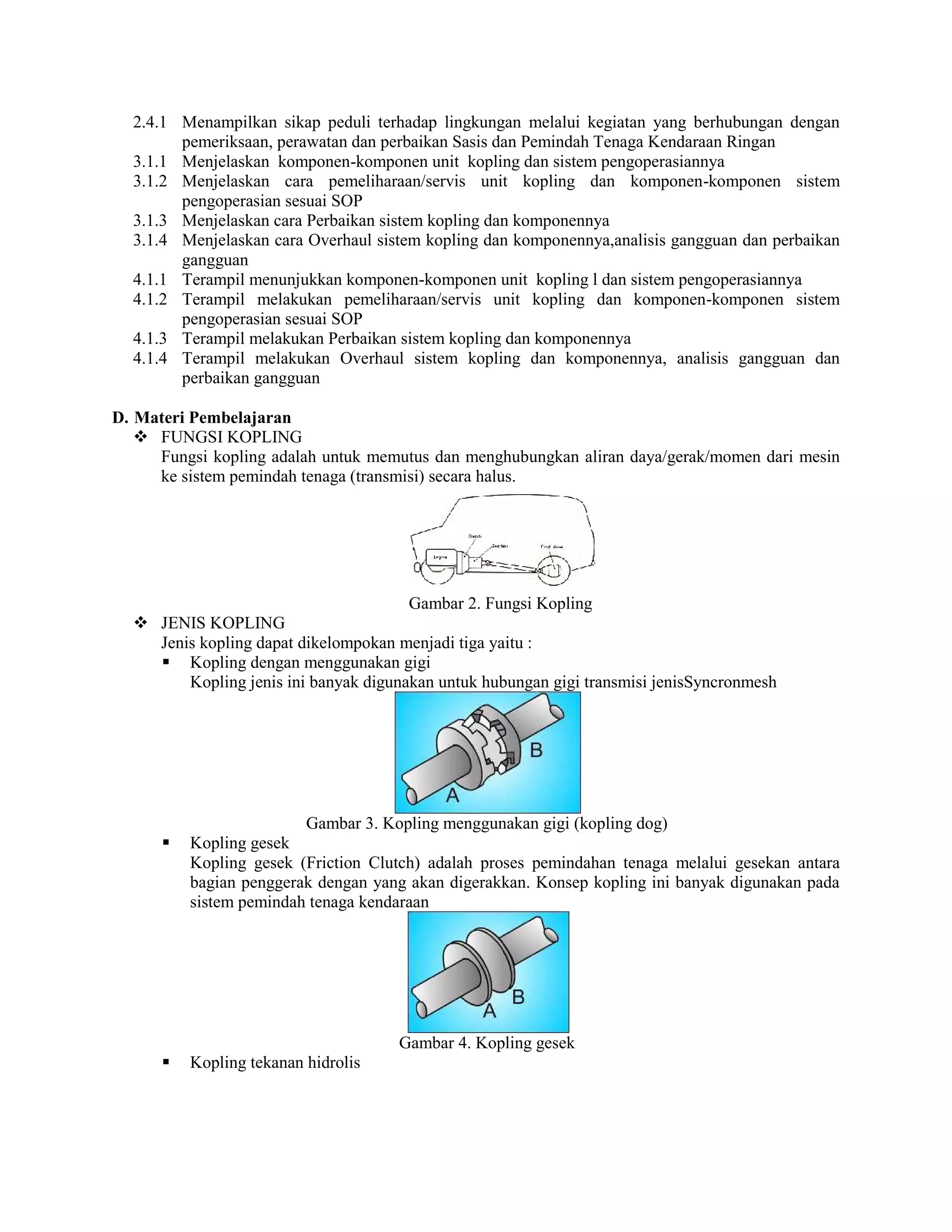 Pemeliharaan Sasis dan Pemindah Tenaga Kendaraan Ringan Kelas XI | PDF