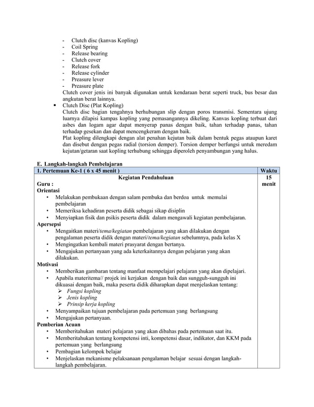 Pemeliharaan Sasis dan Pemindah Tenaga Kendaraan Ringan Kelas XI | PDF
