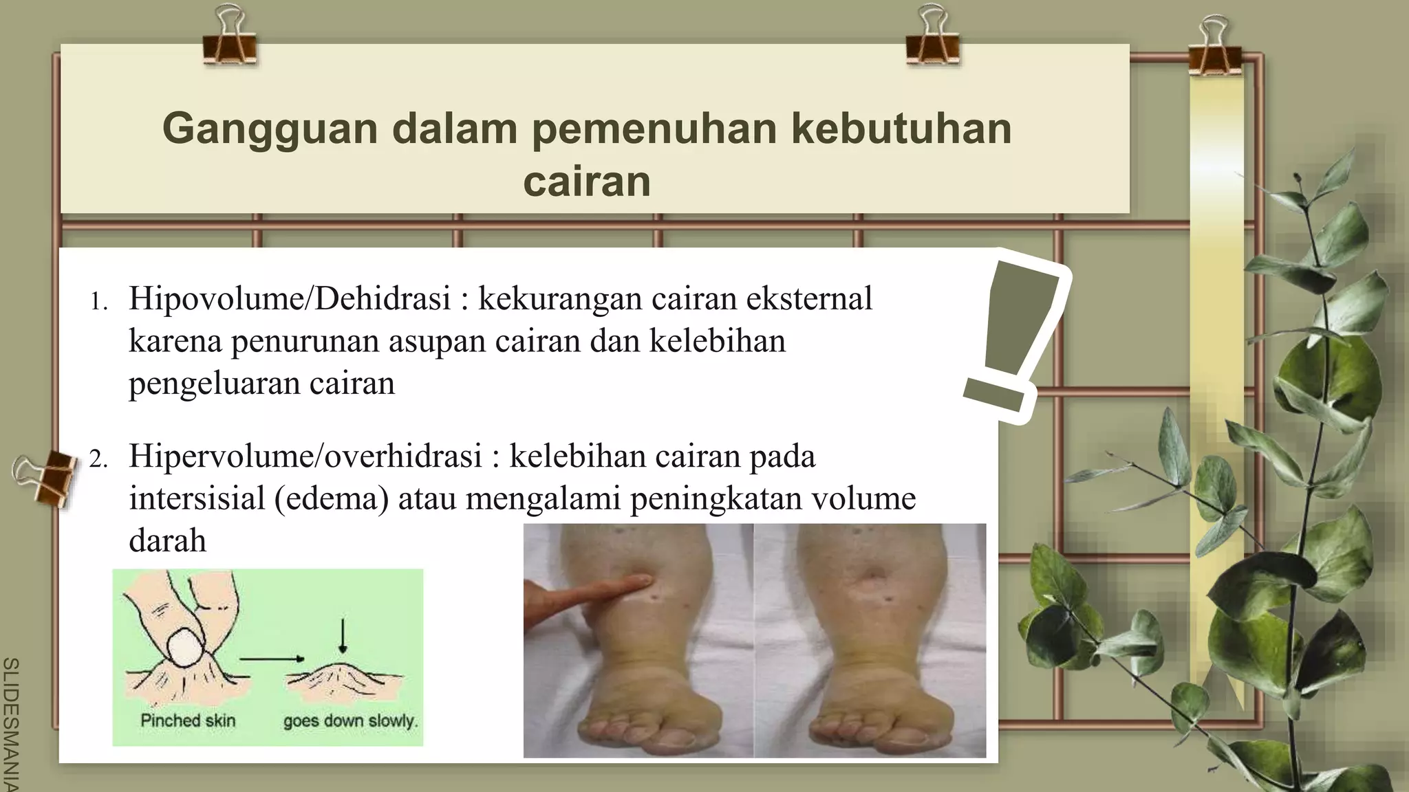 Pemenuhan kebutuhan cairan dan elektrolit | PPTX