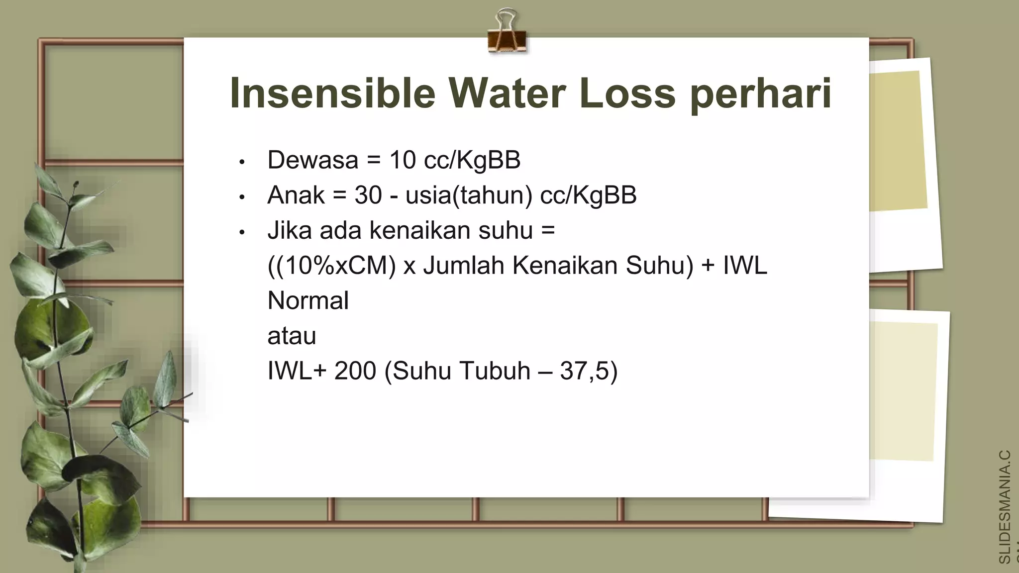 Pemenuhan kebutuhan cairan dan elektrolit | PPTX