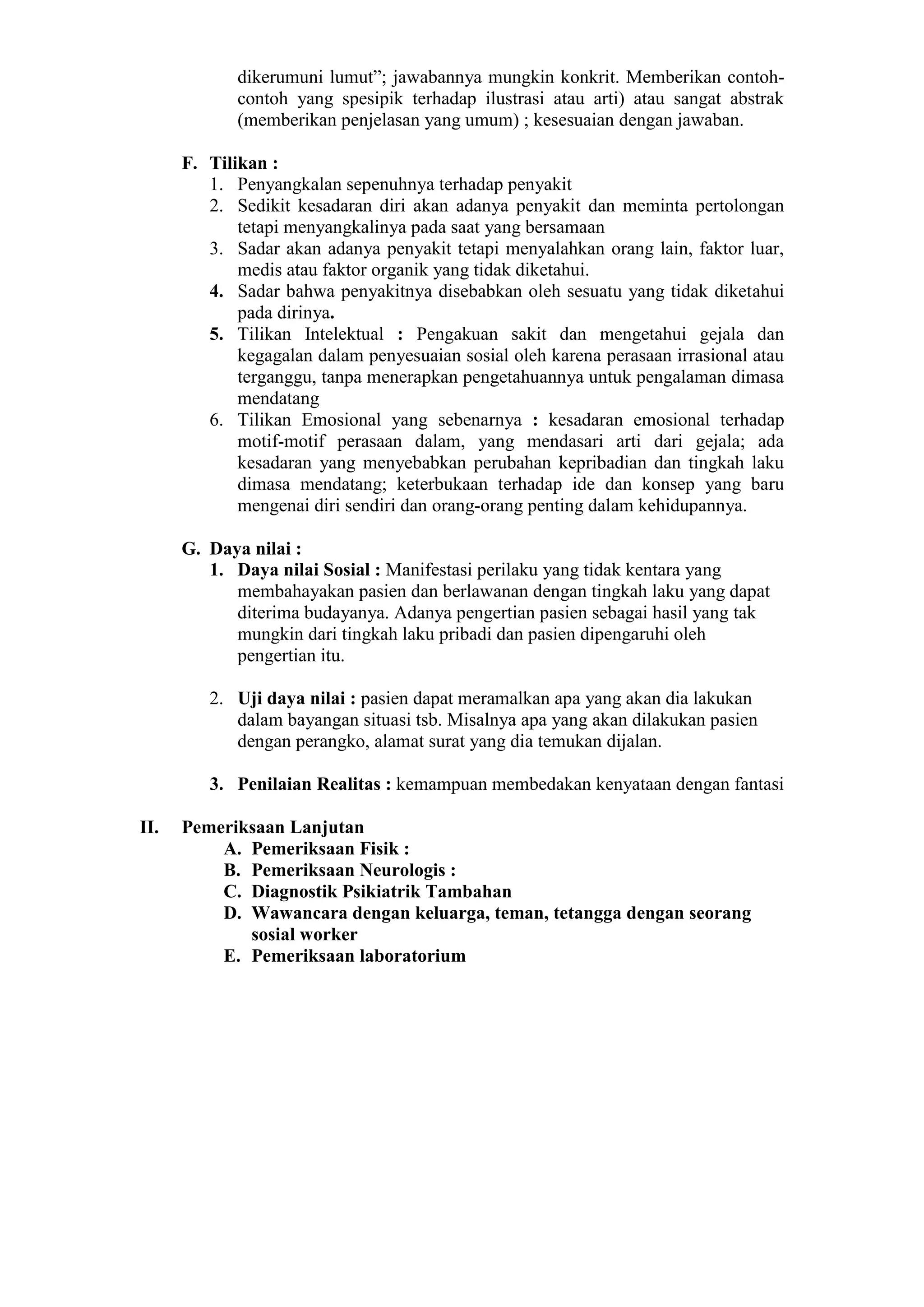 Pemeriksaan status-mental jiwa | PDF