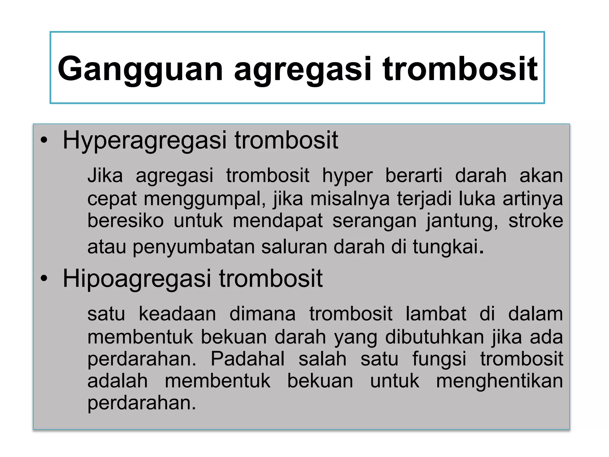 PEMERIKSAAN AGREGASI TROMBOSIT | PPTX