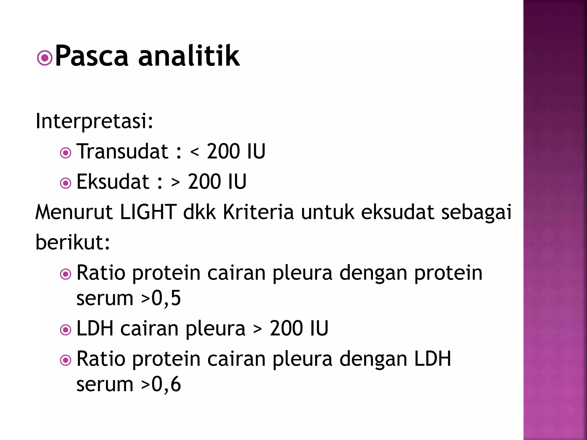 Pemeriksaan cairan pleura | PPTX