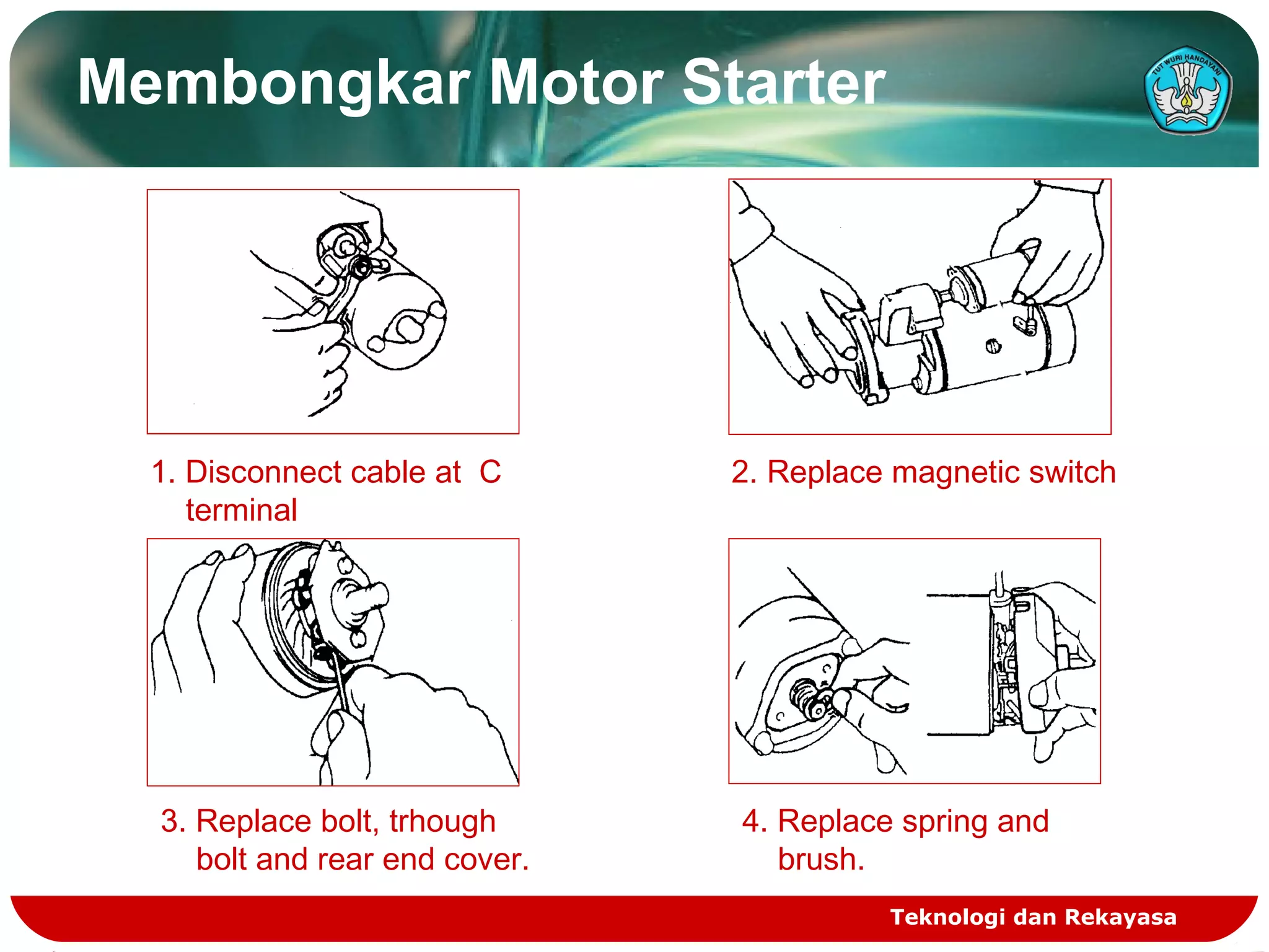 Pemeriksaan dan perbaikan sistem starter agung | PPT