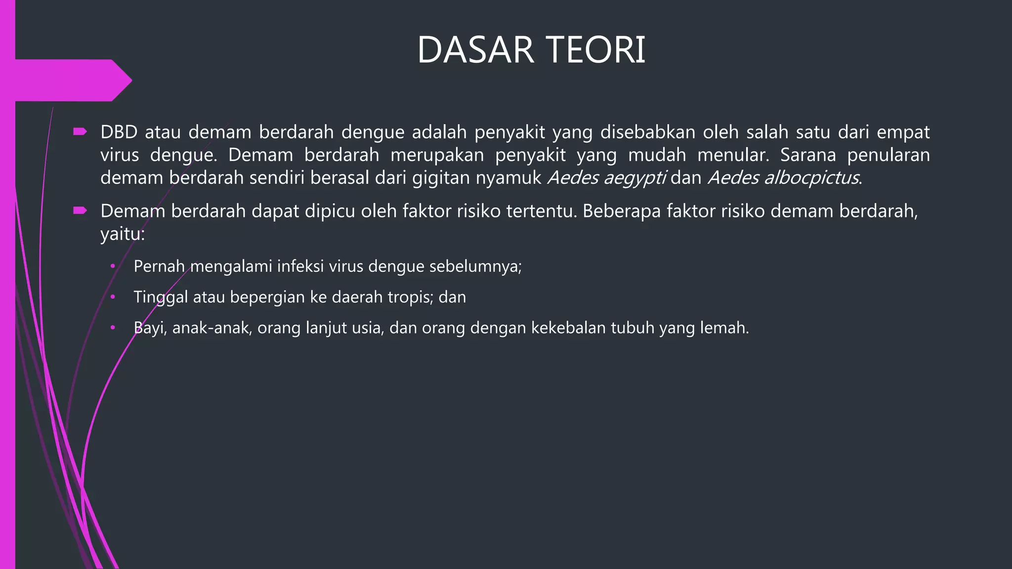 Pemeriksaan demam berdarah dengue (ns1) | PPTX