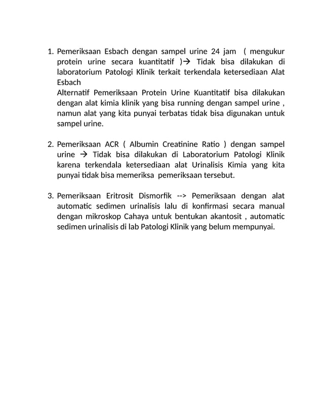Pemeriksaan Esbach dengan sampel urine 24 jam.docx