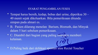 PEMERIKSAAN FAECES/TINJA UNTUK PROTOZOA USUS.pptx
