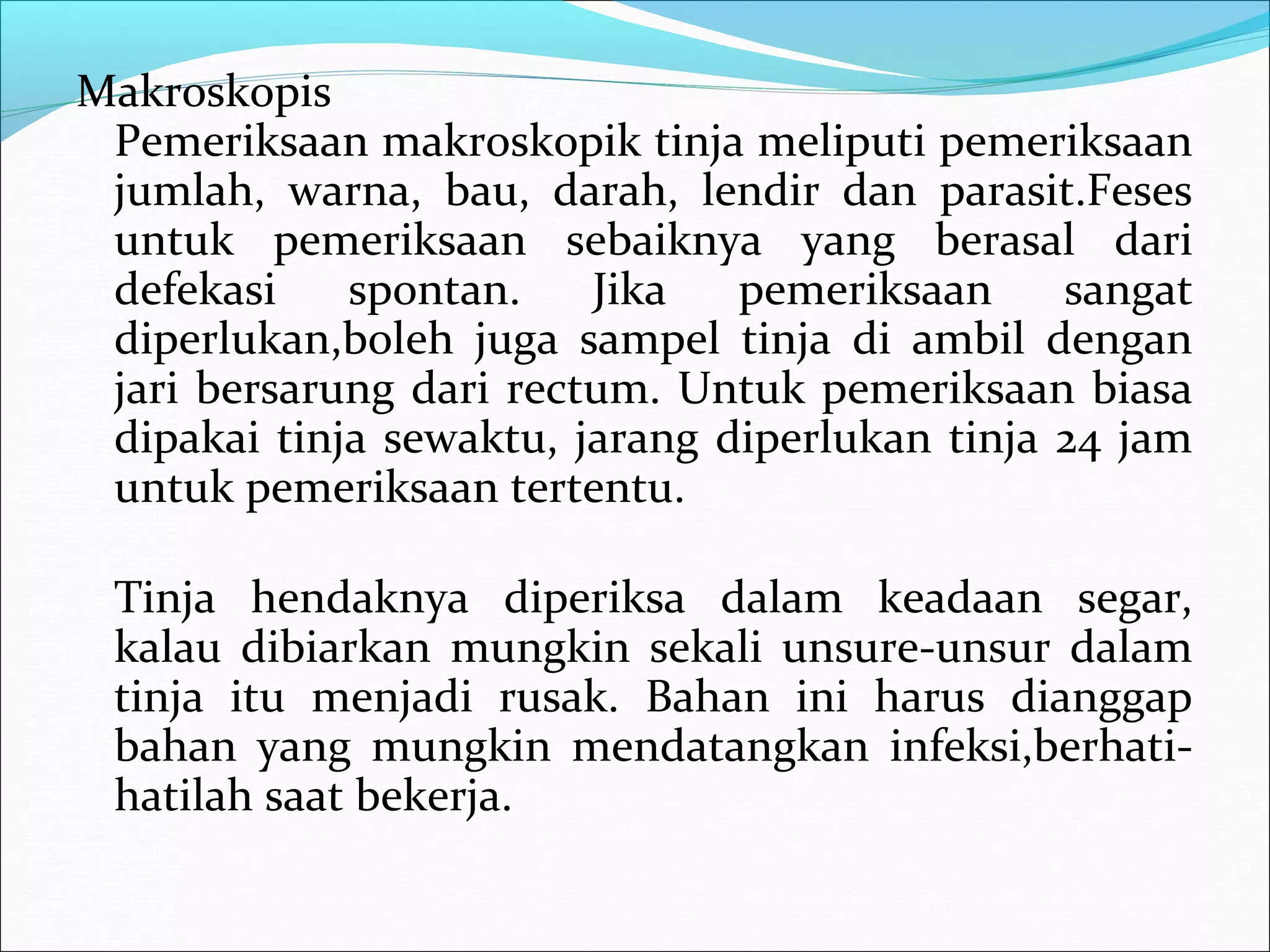 Pemeriksaan faeses | PPT