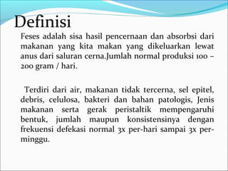 Pemeriksaan faeses | PPT
