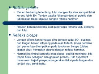 Pemeriksaan fisik gangguan sistem persarafan | PDF