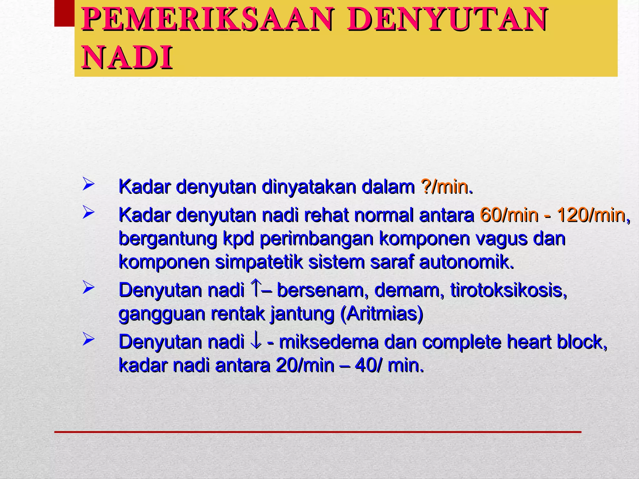 PEMERIKSAAN FIZIKAL - SISTEM KARDIOVASKULAR | PPT