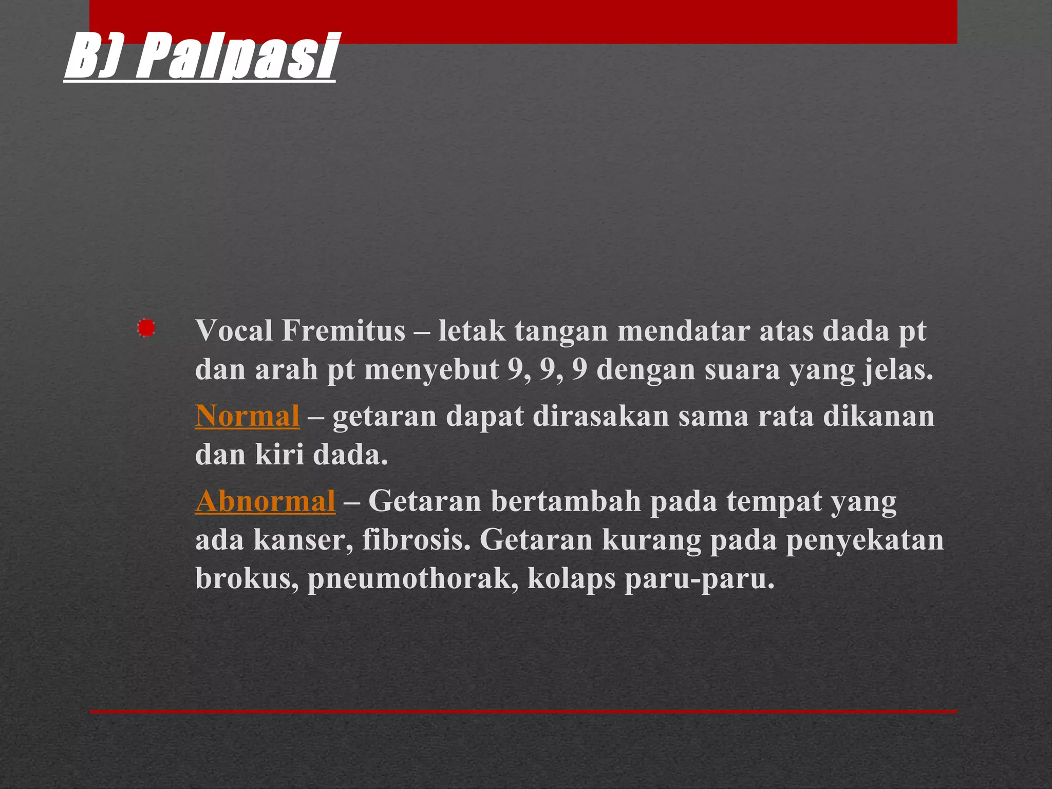 PEMERIKSAAN FIZIKAL SISTEM SALURAN PERNAFASAN | PPT