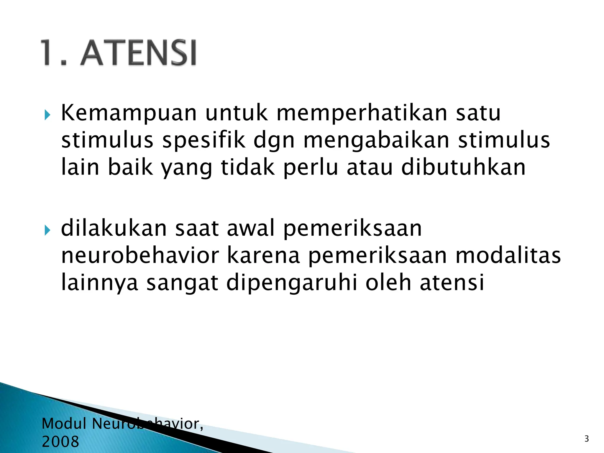 Pemeriksaan Fungsi Luhur yang dapat dilakukan | PPTX