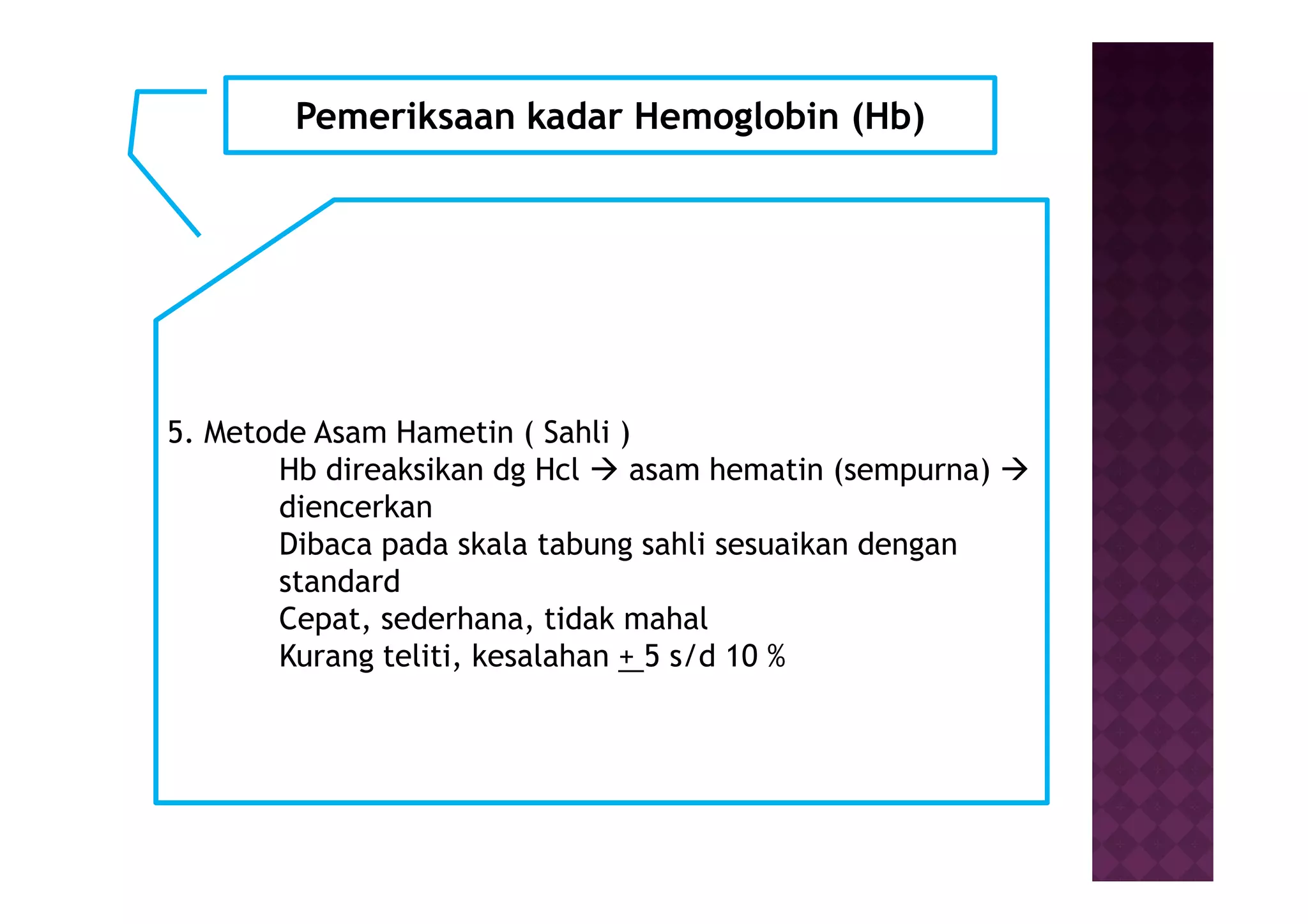 Pemeriksaan hematologi (darah rutin) | PDF