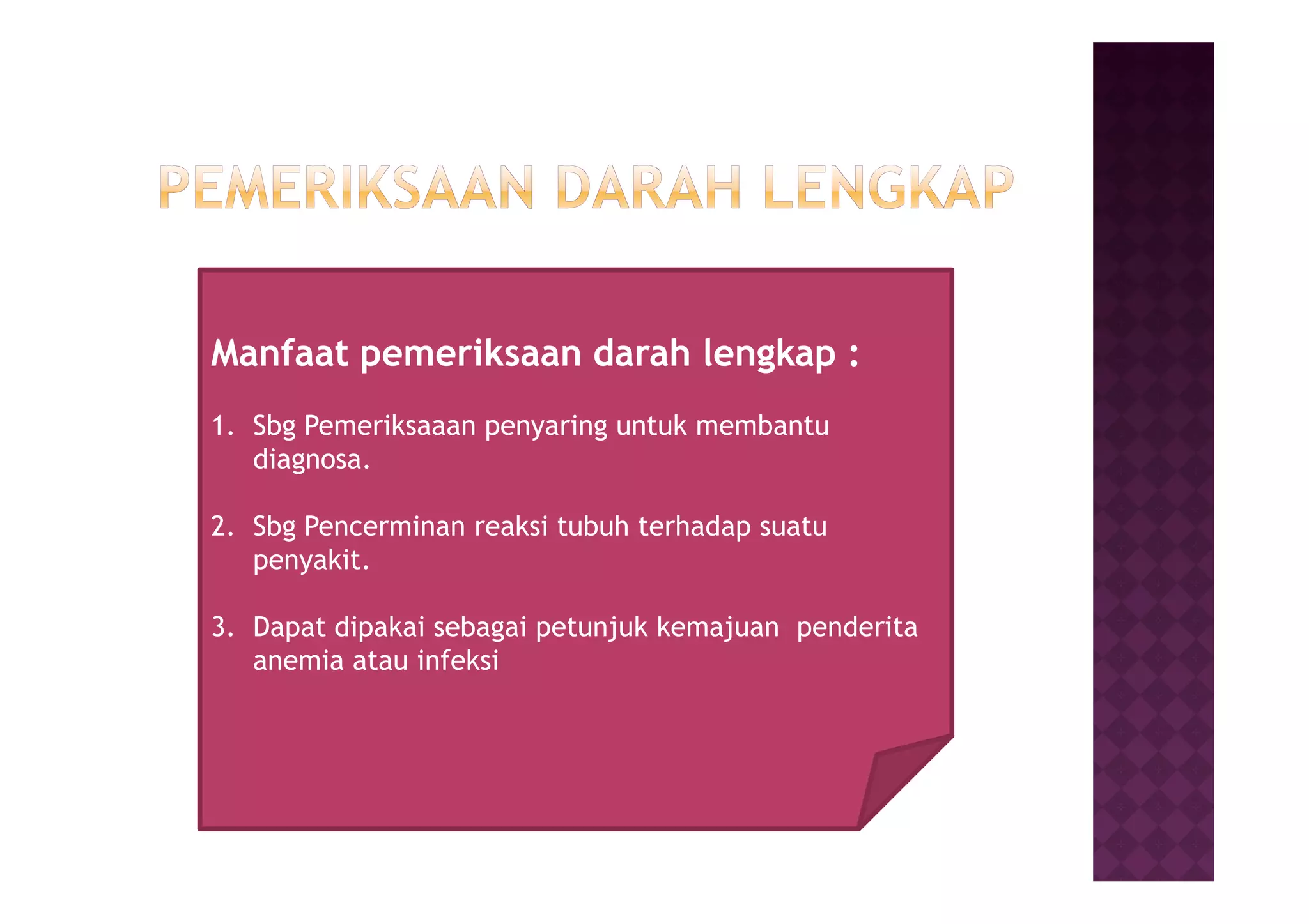 Pemeriksaan hematologi (darah rutin) | PDF