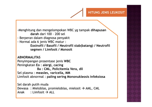 Pemeriksaan hematologi (darah rutin) | PDF