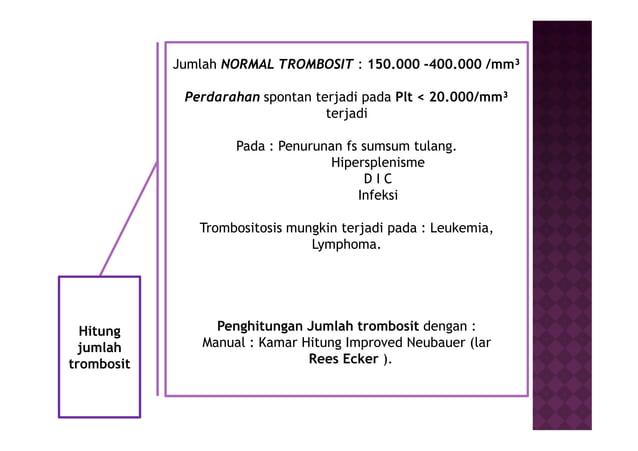 Pemeriksaan hematologi (darah rutin) | PDF