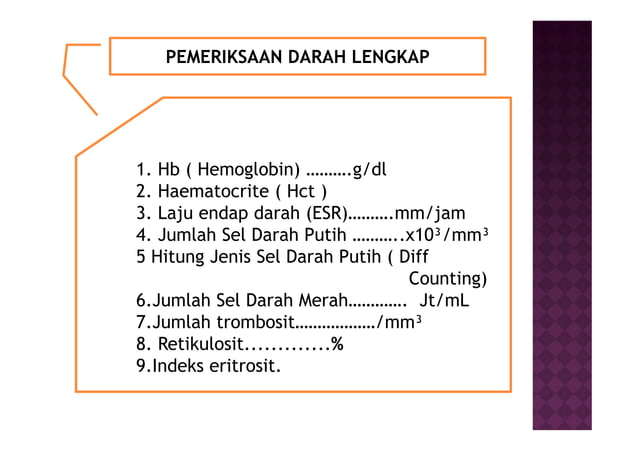 Pemeriksaan hematologi (darah rutin) | PDF