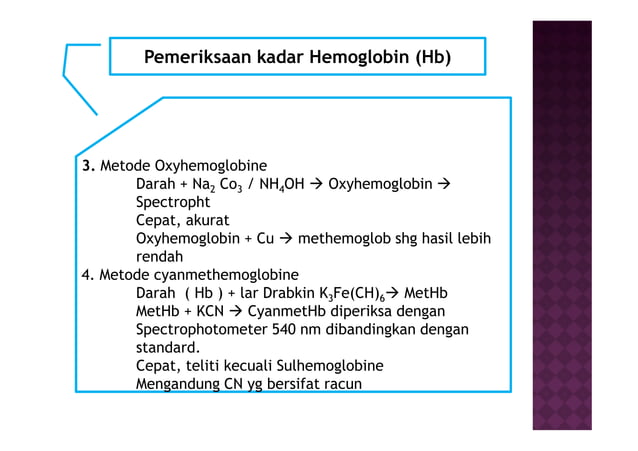 Pemeriksaan hematologi (darah rutin) | PDF