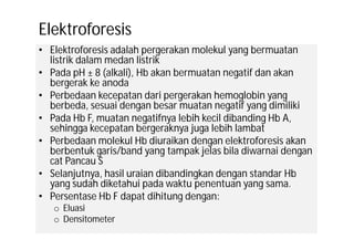 Pemeriksaan hemoglobin fetus (hb f) | PPT