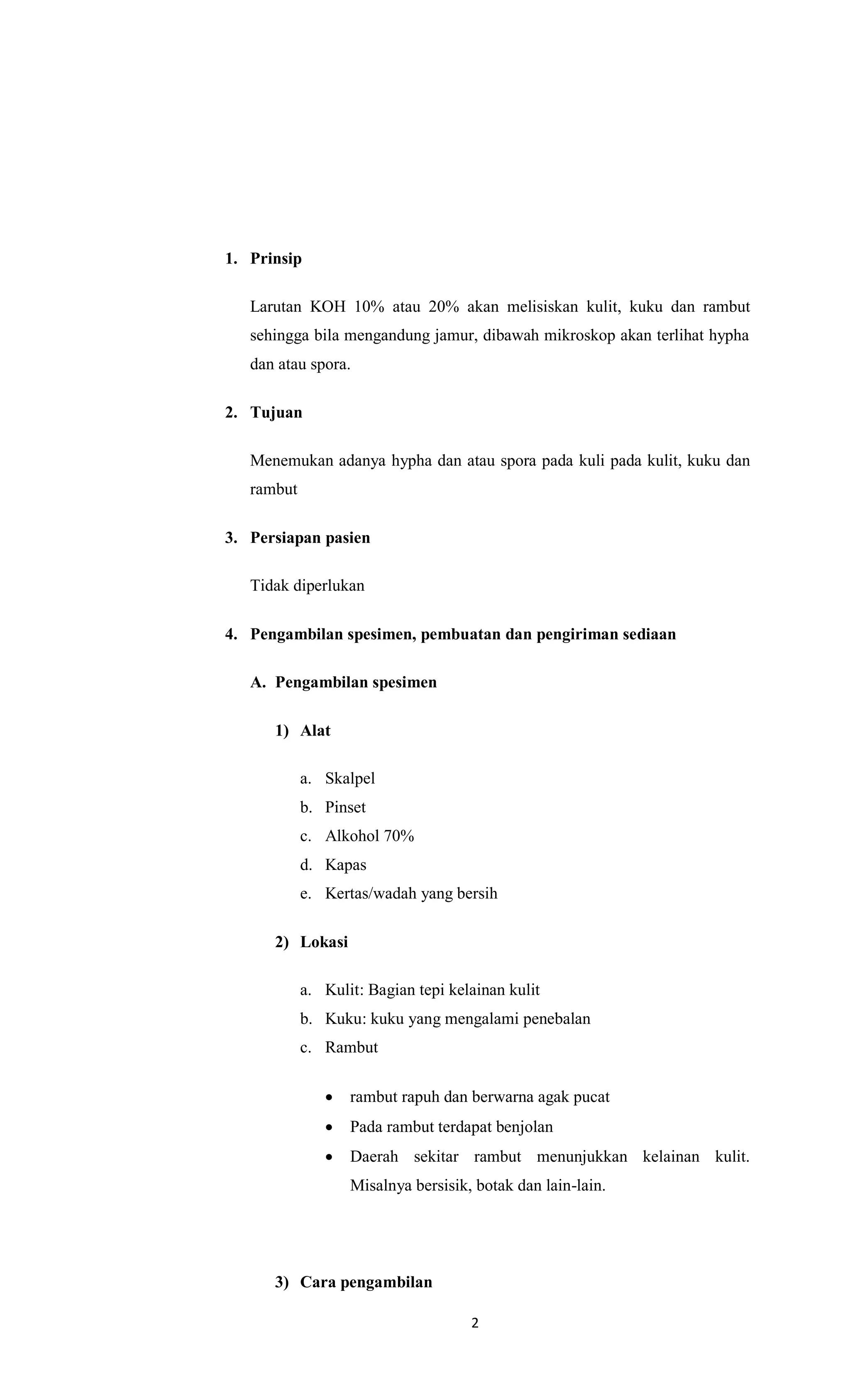 Pemeriksaan jamur secara mikroskopik | PDF