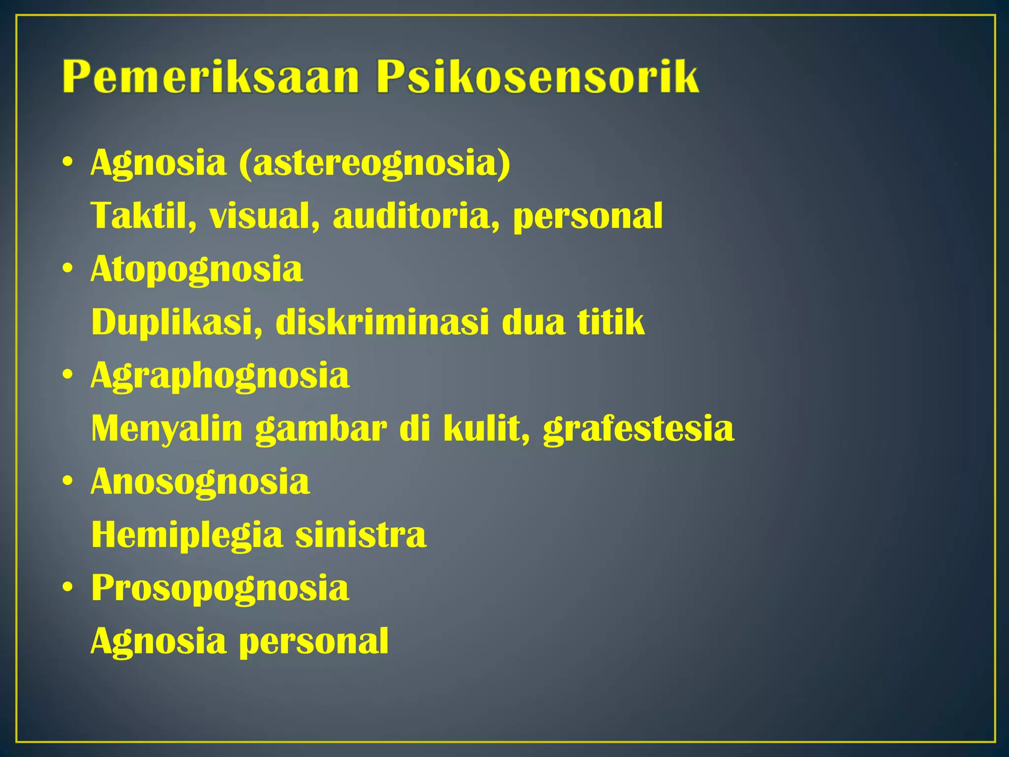 Pemeriksaan klinik neurologi | PPT