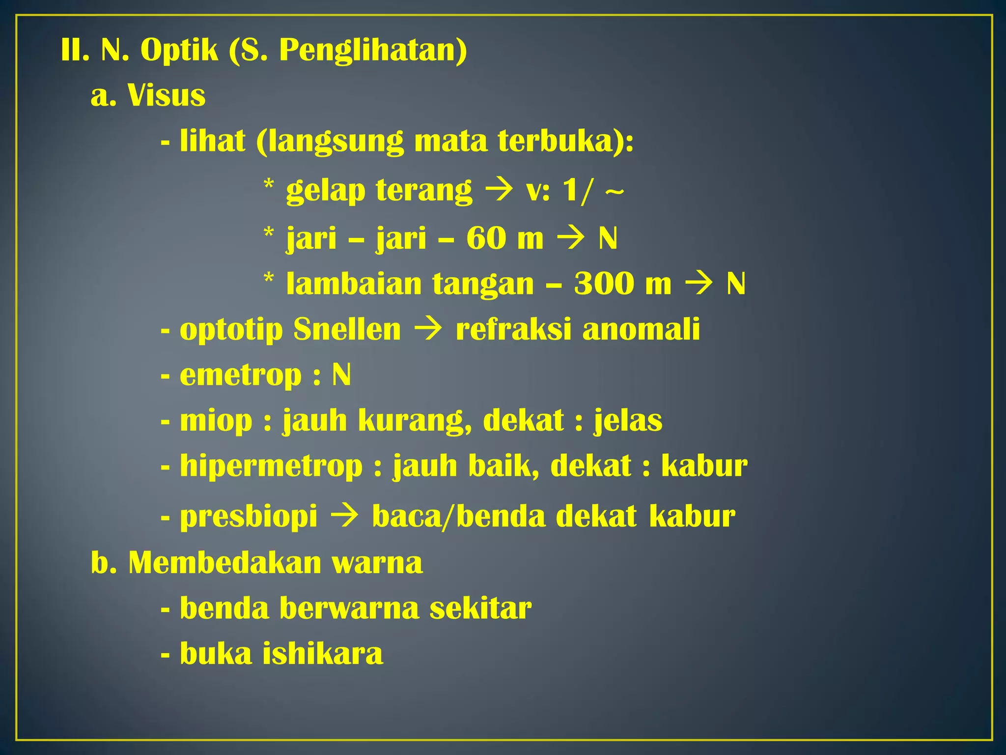 Pemeriksaan klinik neurologi | PPT