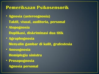 kuliah pemeriksaan klinik neurologi 1 ppt | PPT