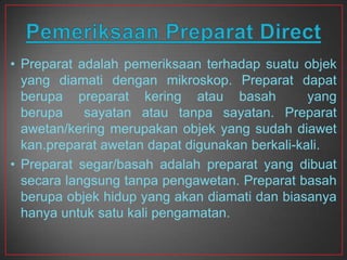 Pemeriksaan laboratorium mikrobiologi | PPTX