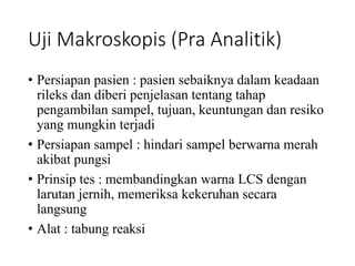 PEMERIKSAAN LCS, Glukosa, Asam Urat.pptx