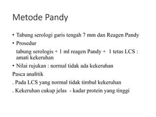 PEMERIKSAAN LCS, Glukosa, Asam Urat.pptx