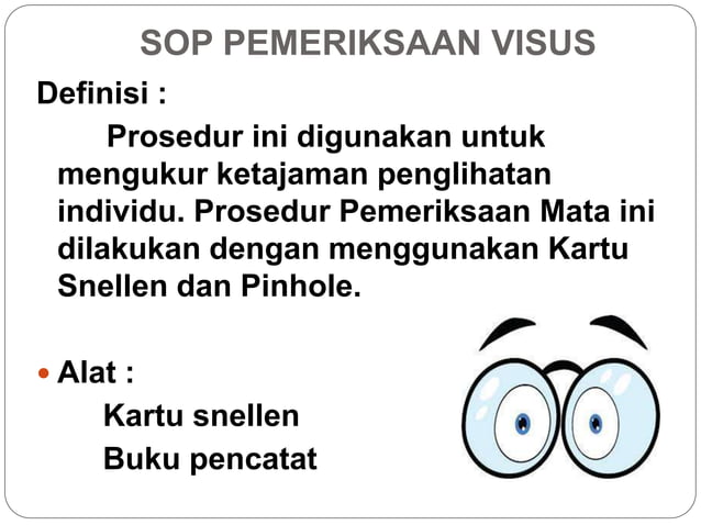 Pemeriksaan visus | PPTX