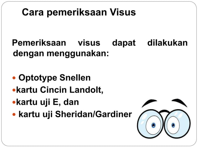 Pemeriksaan visus | PPTX